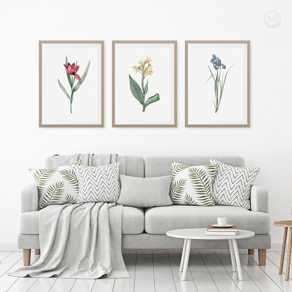 Vintage Bright Floral Print Set Set of 3 Vintage Flowers - Etsy UK