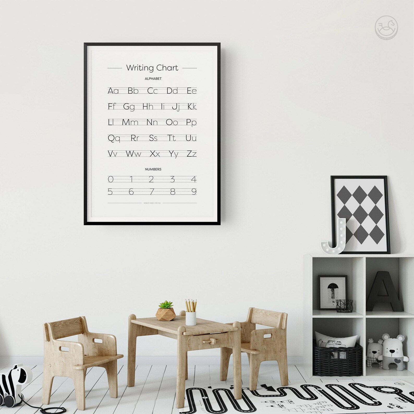 Writing Chart Posters Alphabet Numbers Chart Print Kids - Etsy