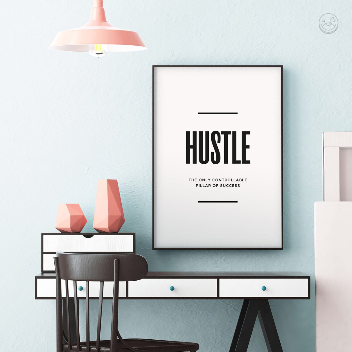 Hustle Grind Execute Print Set Inspirational Posters - Etsy