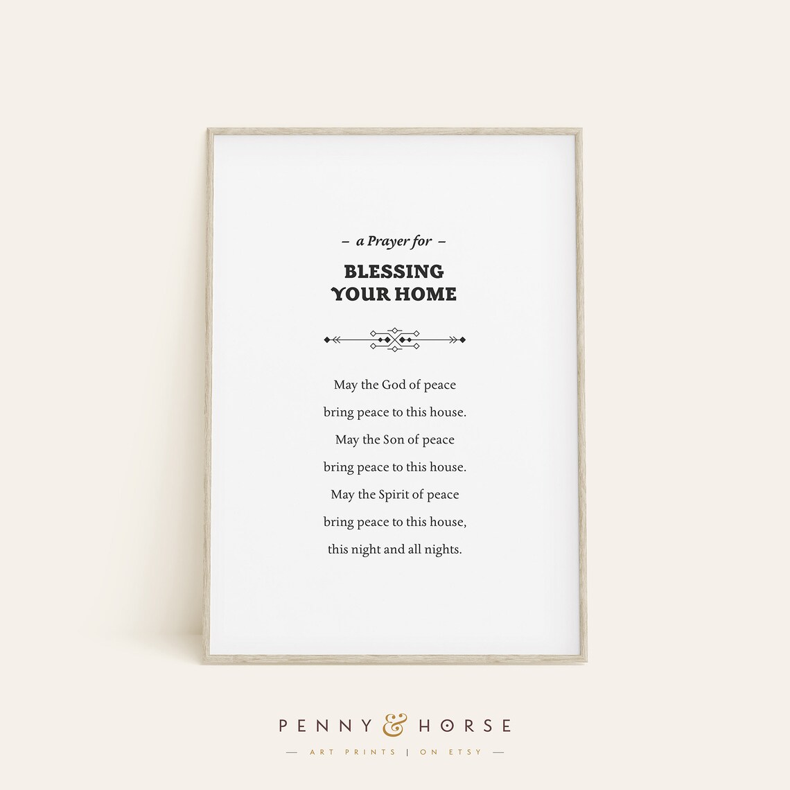 Home Blessing Prayer Print Blessing Your Home Prayer Peace | Etsy