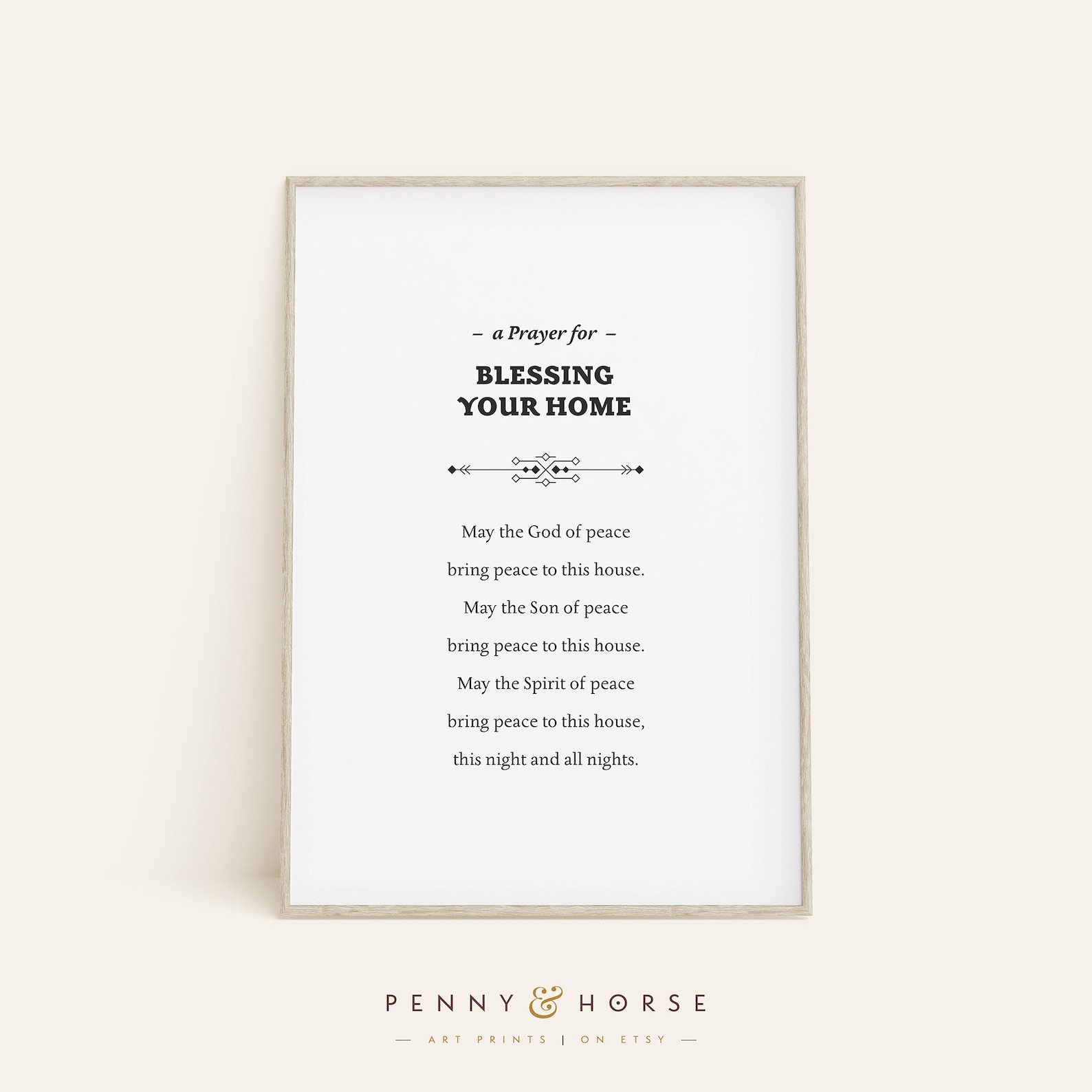 Home Blessing Prayer Print Blessing Your Home Prayer Peace | Etsy