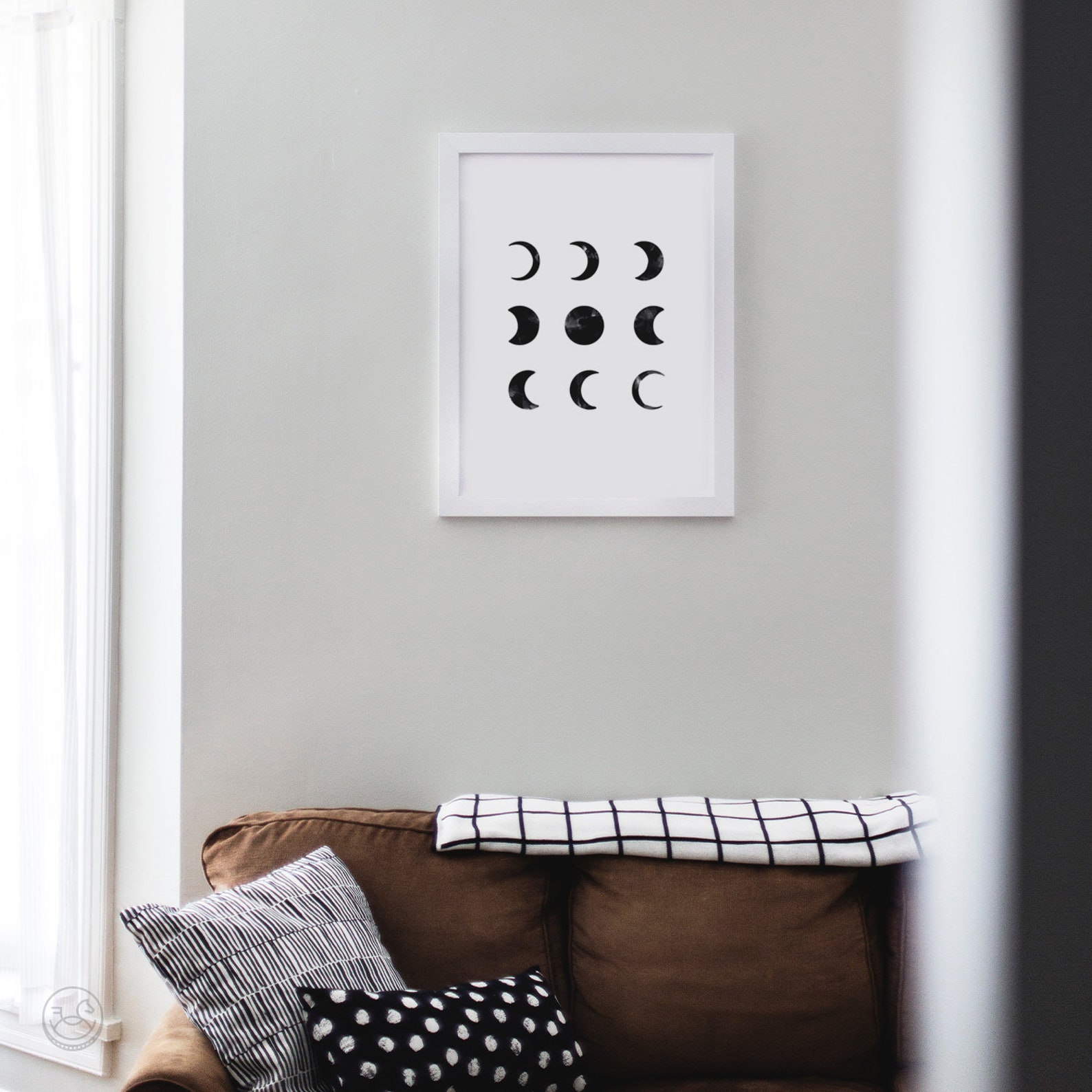 Moon Phases Wall Art, Moon Phases Print, Moon Poster, Moon Phase Wall ...