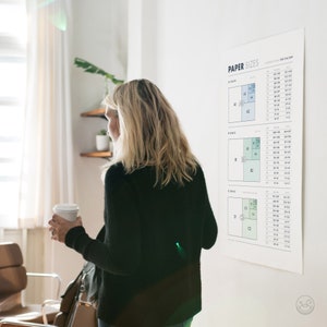 ISO Paper Size Reference Poster, Common Paper Envelope Sizes ...