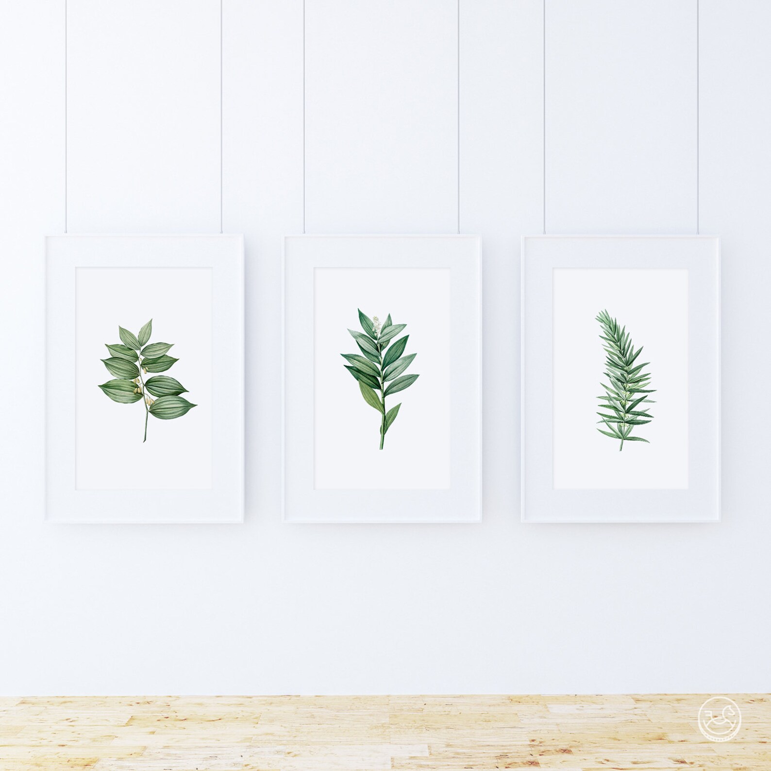 Vintage Botanical Print Set Green Leaf Prints Vintage Green - Etsy