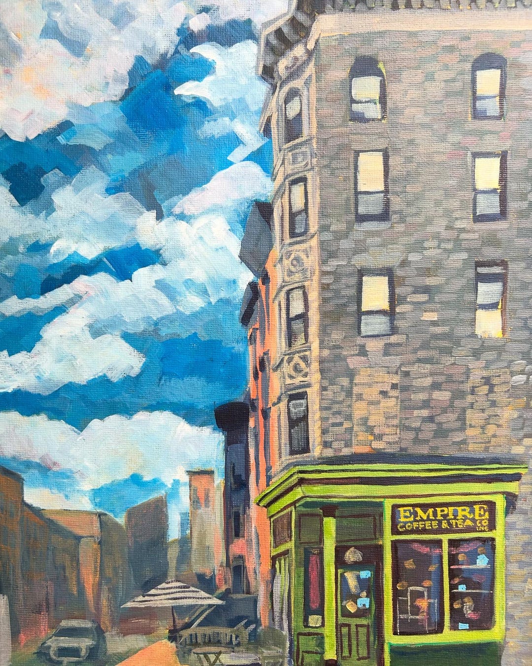Hoboken Coffee Shop Painting: Empire Coffee & Tea, Framed Acrylic ...