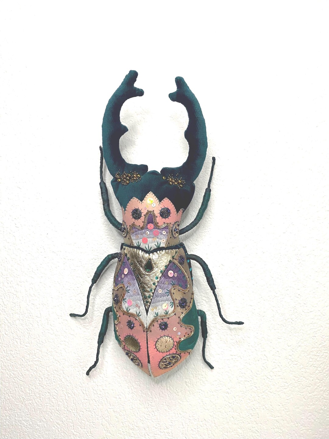 Giant Insect, Embroidered Stag Beetle, Embroidered Insect, Insect ...