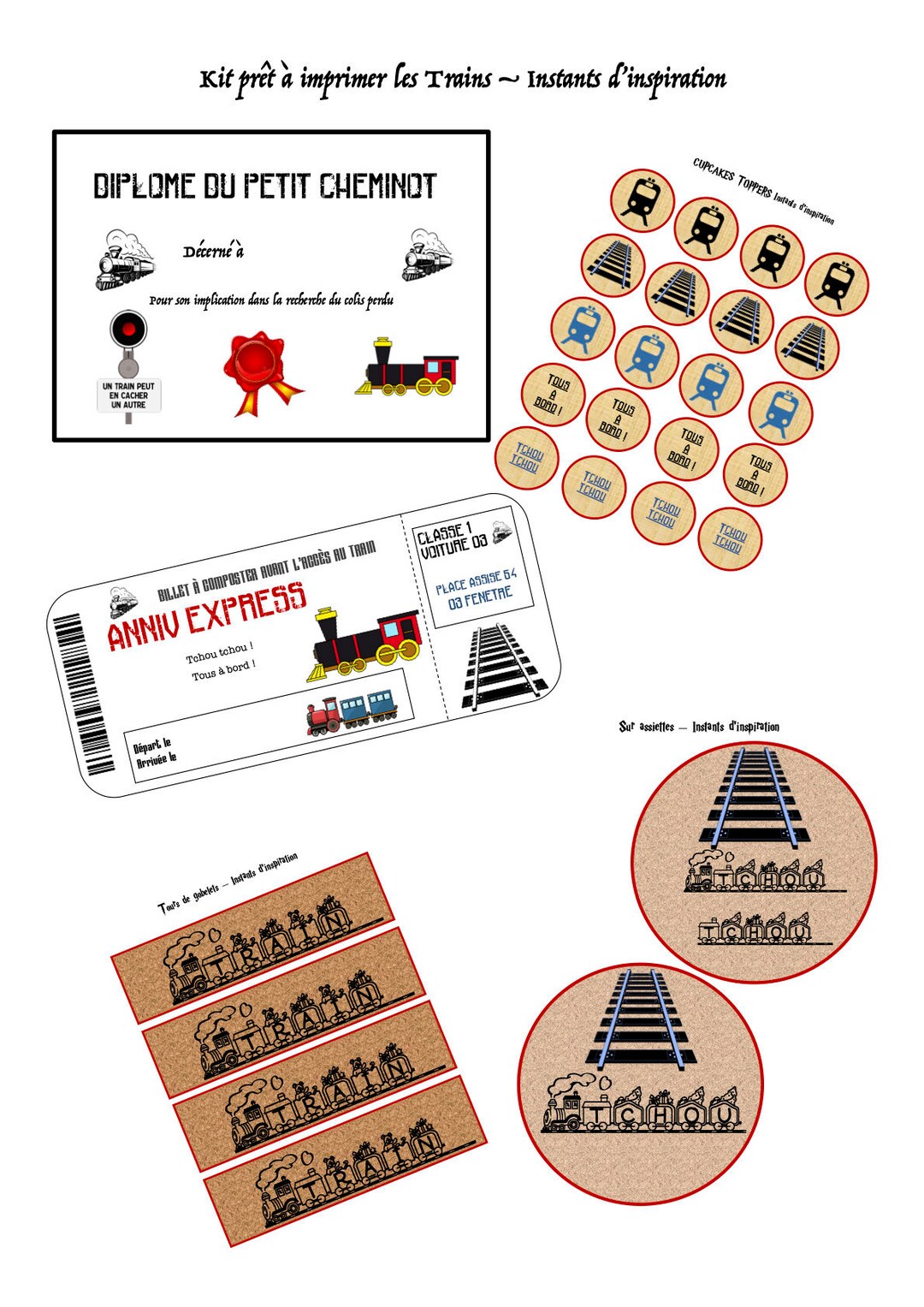 Kit Ready to Print Birthday Trains, Printable - Etsy
