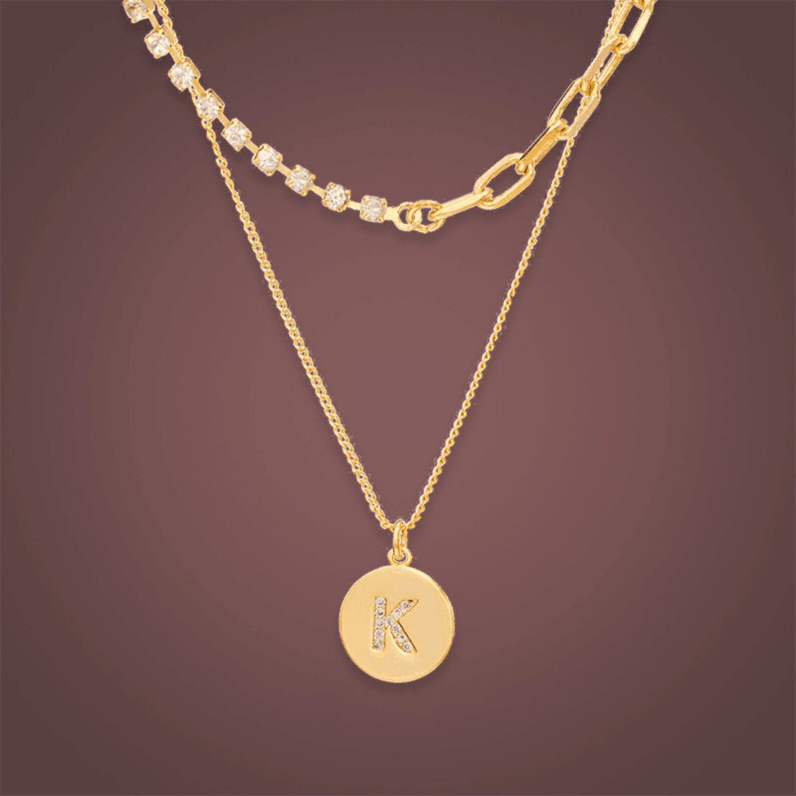 Unique Double Alphabet Locket Design Necklace 18K Gold - Etsy