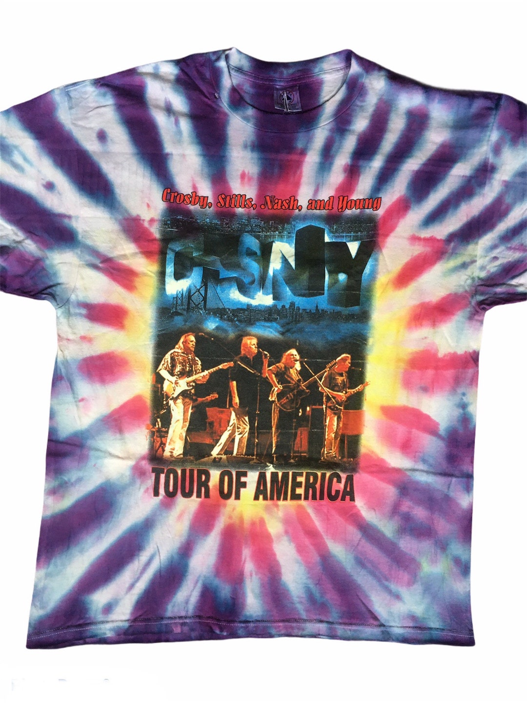 Vintage Début Des Années 00 Stills Nash Et Jeune Chemise Csny Tour Tie ...