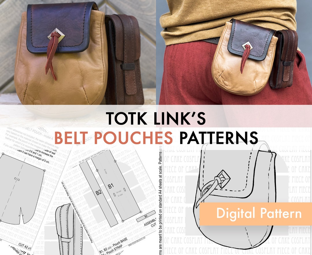 Link Pouches From TOTK - PATTERN - 2 Models - Cosplay Larp Medieval ...