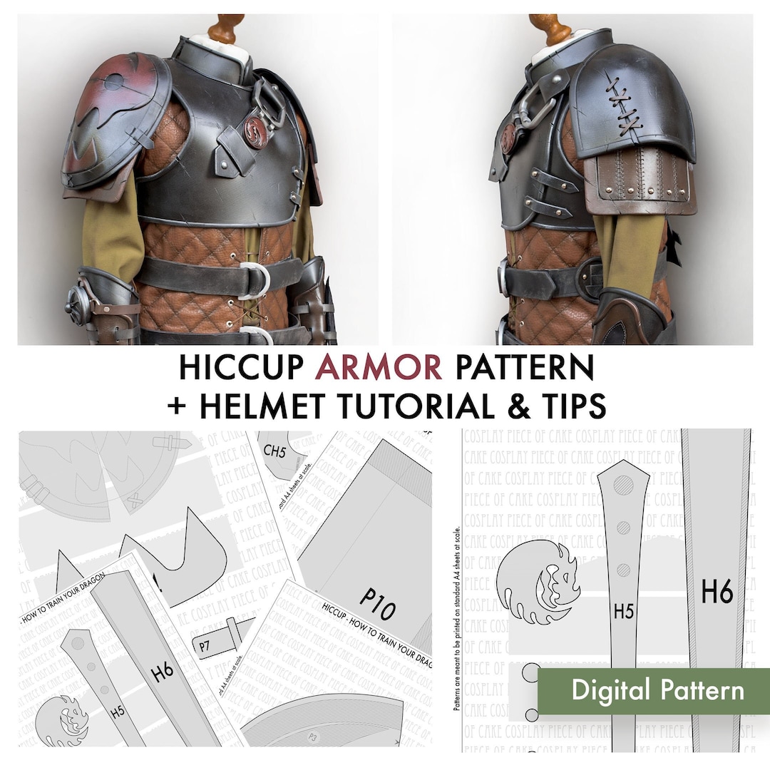 Hiccup Armor From HTTYD2 - Armor PATTERN + Helmet TUTORIAL Cosplay Foam ...