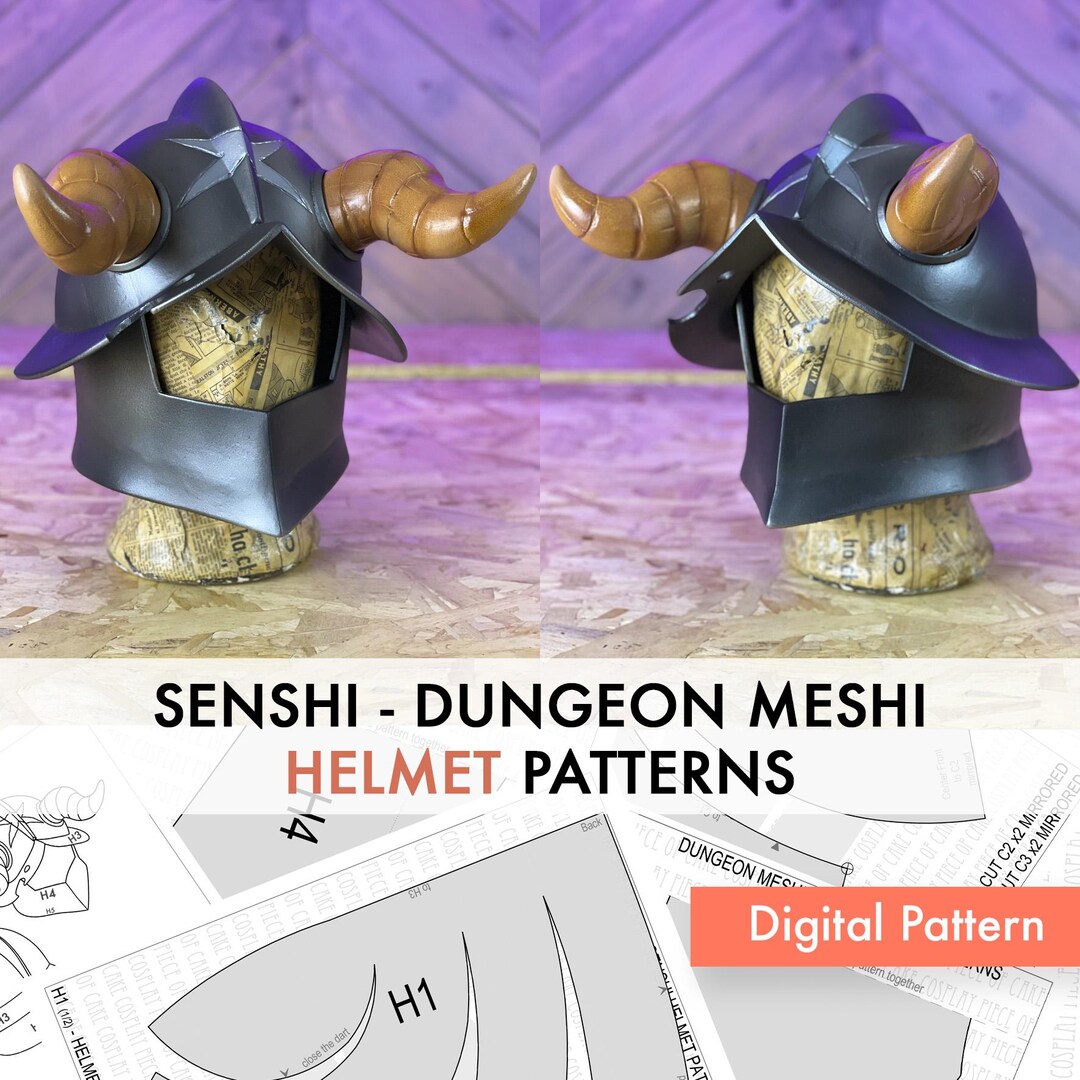 Senshi HELMET From Dungeon Meshi - PATTERN Cosplay Armor Accessories - Etsy