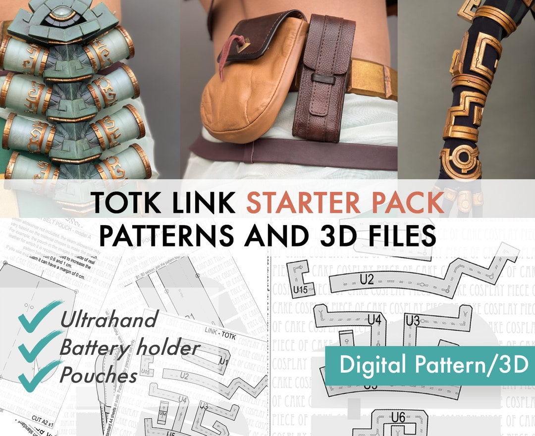 Link Starter Pack - PATTERNS & 3D FILES - Tears of the Kingdom - Zonai ...