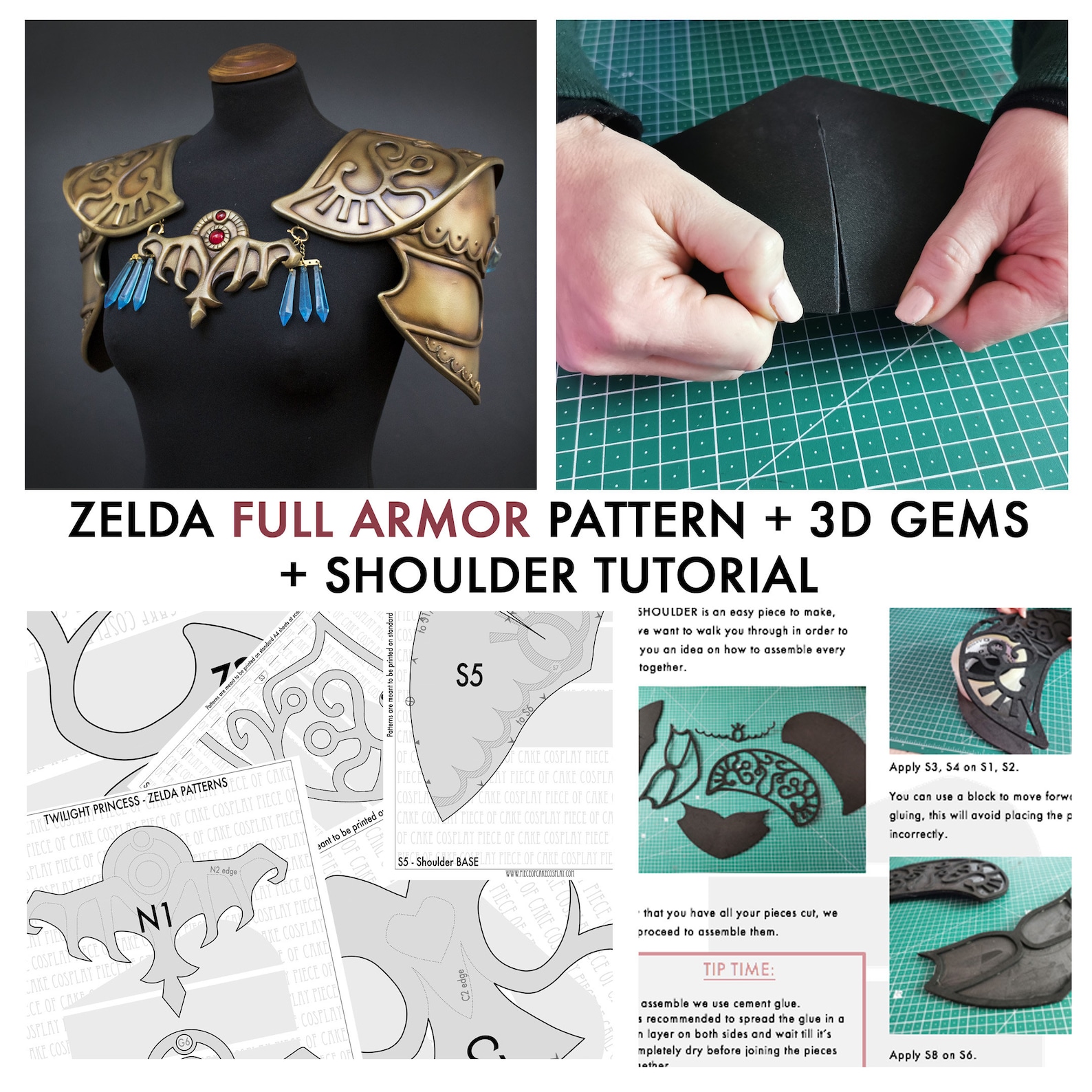 Zelda Armor From Twilight Princess - PATTERN + 3D + TUTORIAL - Cosplay ...