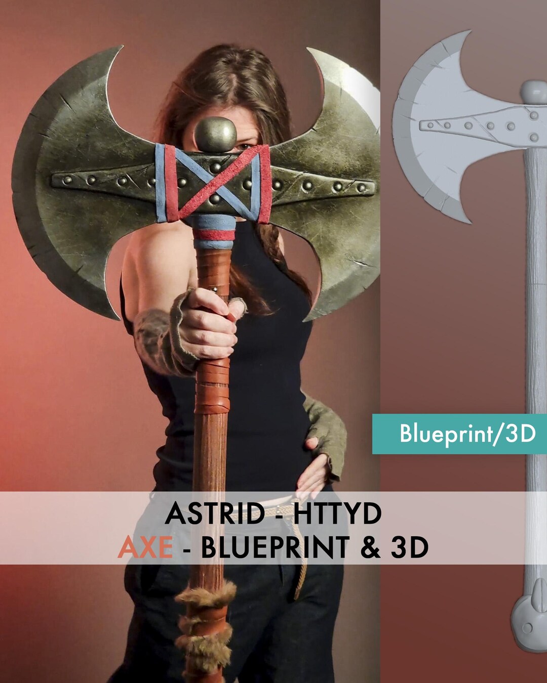 Astrid Axe From HTTYD - STL/3D Printable Files & Blueprint - Etsy