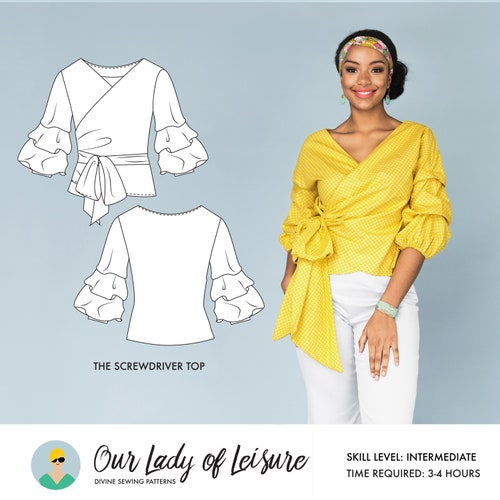 Natalie Top PDF Sewing Pattern - Etsy