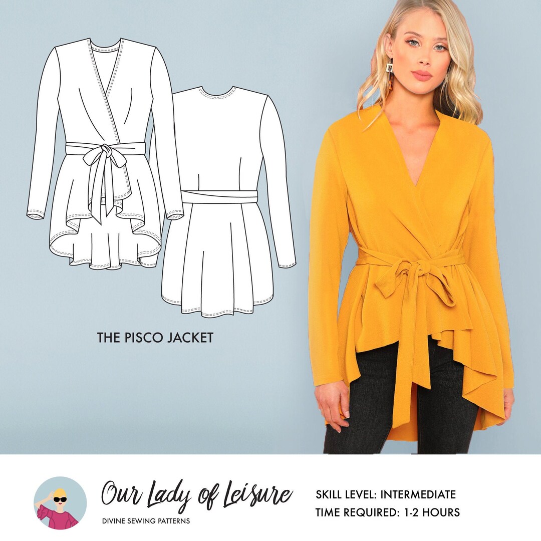 Pisco Jacket // Stretchy Women's Jacket Pattern - Knit Sewing Pattern ...