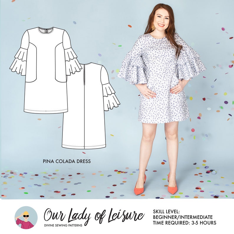 Short Cocktail Dress/shift Dress Sewing Pattern. - Etsy Australia