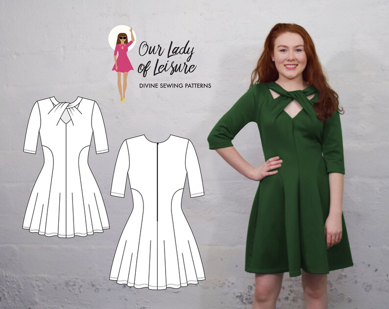 Skater Dress Pattern for Scuba Fabric. Ponte Fabric and Knit - Etsy France