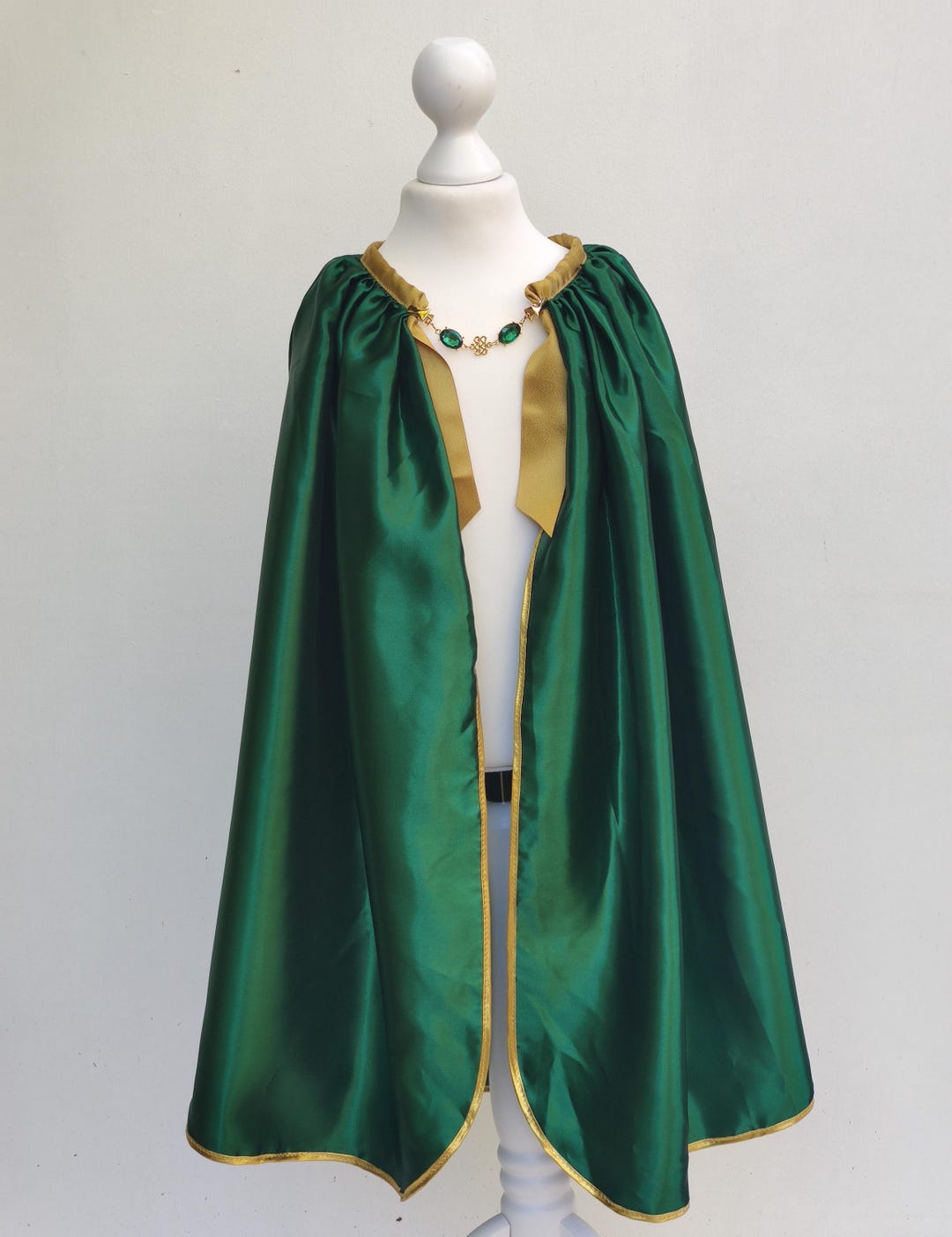Emerald Green Satin Cape, Children's Cape, Princess Cape, Queen Cape ...