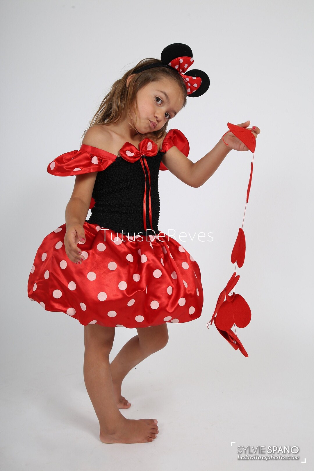 Little Mouse Costume, Minnie Dress, Red and Black Dress, Child Costume ...