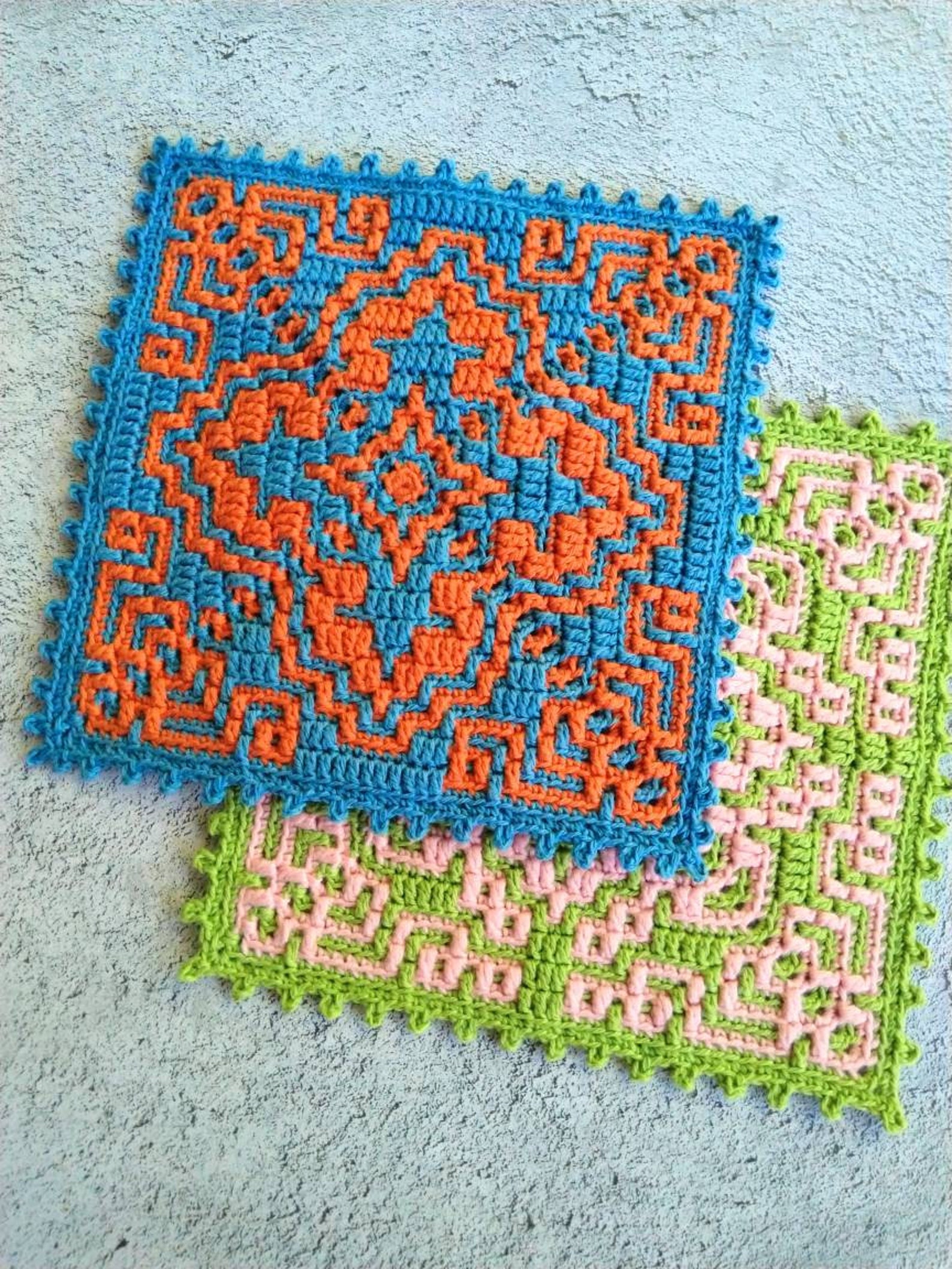 CHART and PATTERN for Afghan Block Overlay Mosaic Crochet | Etsy