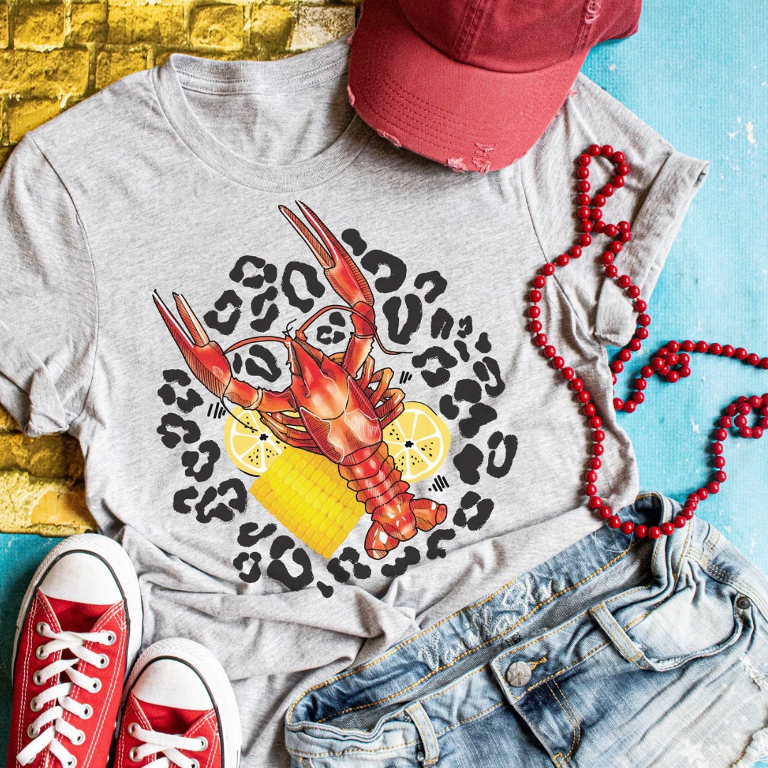 Crawfish Leopard Shirt. Crawfish Party Shirt. Crawfish Season. Love ...