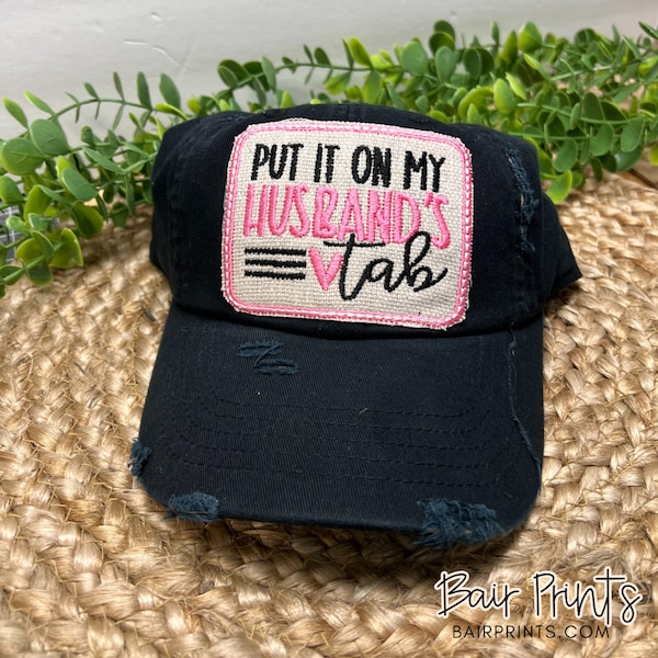 Trucker Hat Husband's Tab Patch - Etsy