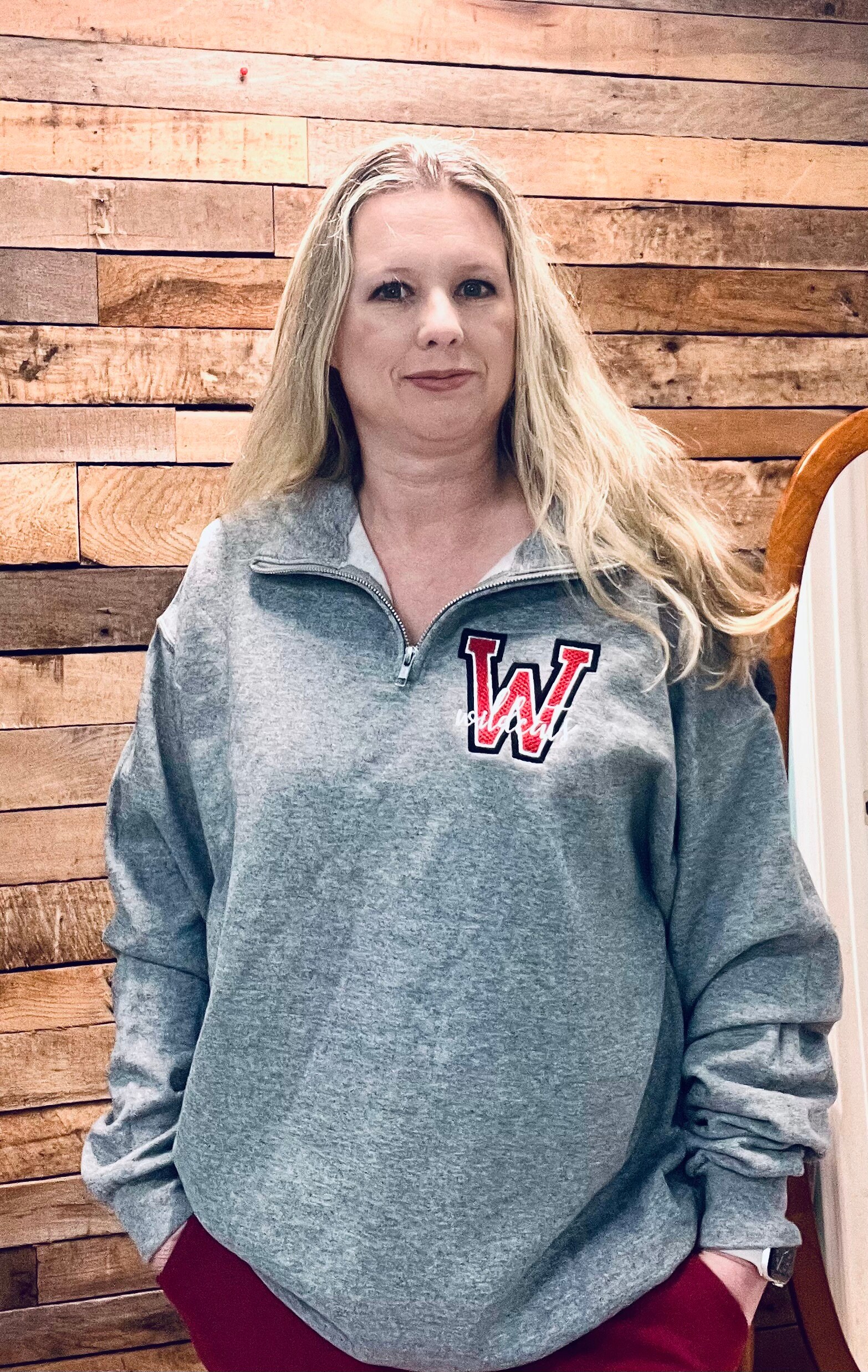 Custom School Spirit Pullover. Teacher Quarter Zip Pullover. Mascot ...