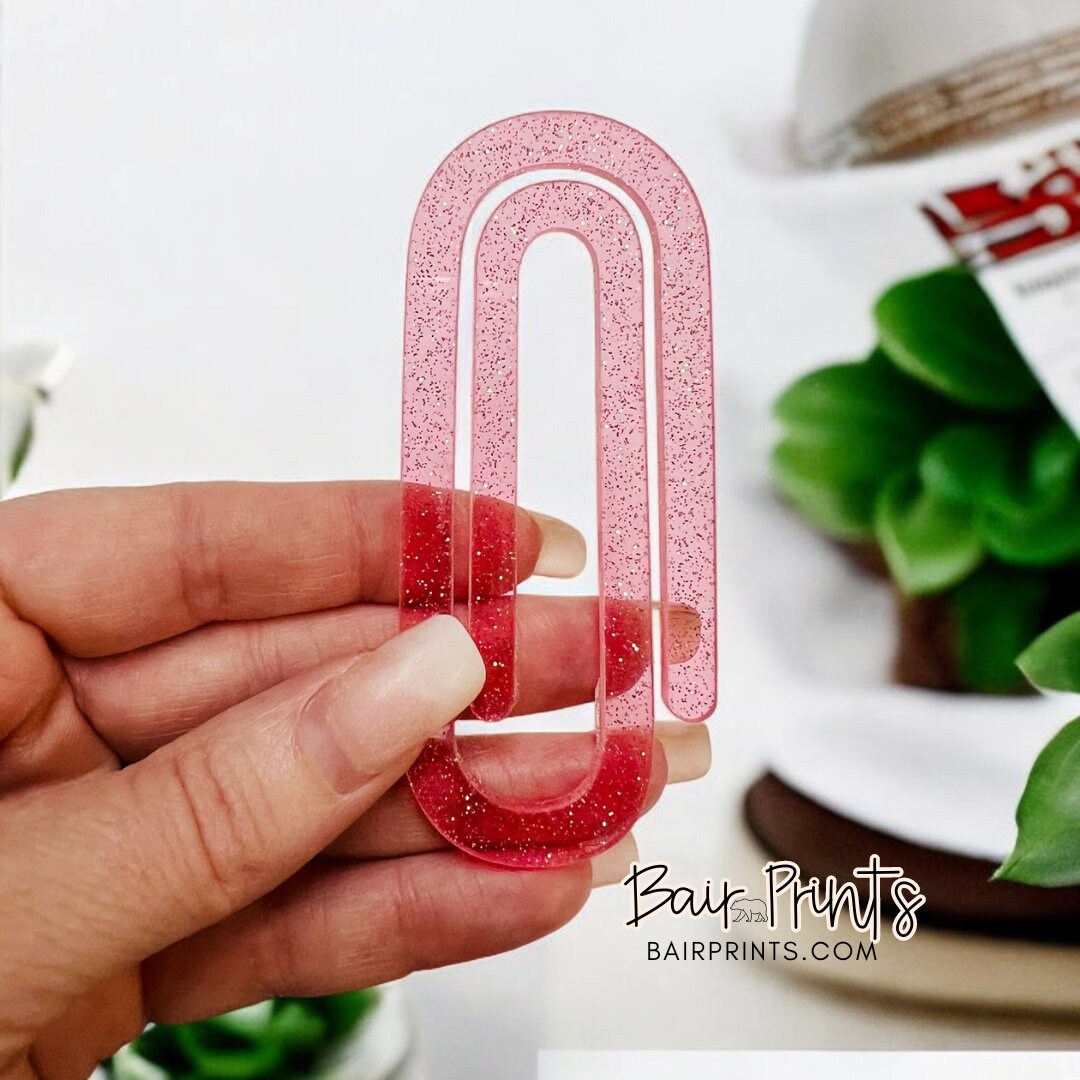 Large Acrylic Paperclip Bookmark. Teacher Appreciation Gift. Acrylic ...