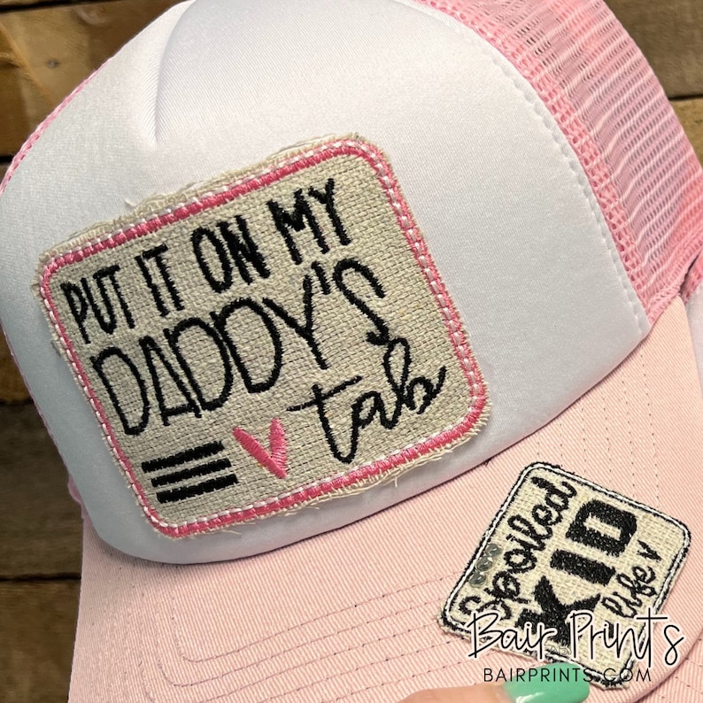 Put It on My Daddy's Tab Embroidered Patch. Patch Only. - Etsy