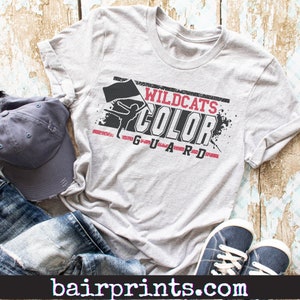 Wildcats Color Guard Tee Shirt. Marching Season Tee Shirt. Color Guard ...