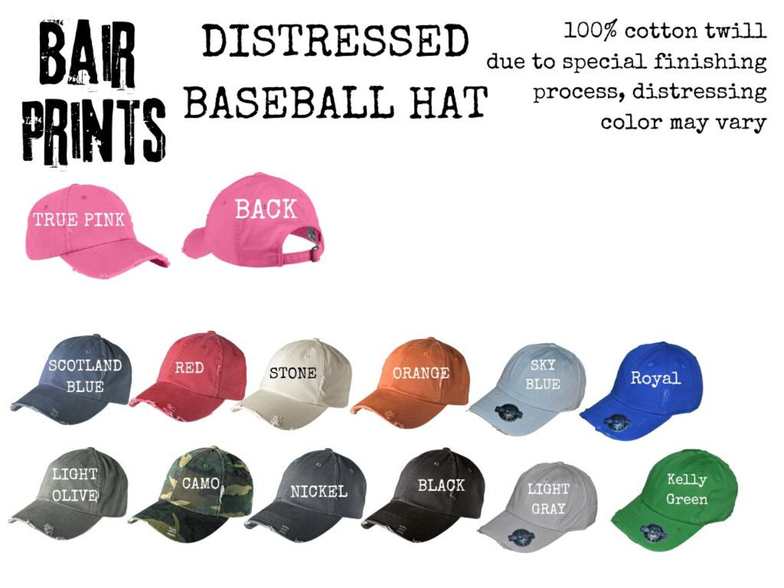 Team Spirit Distressed Hat. Embroidered Mascot Hat. School Spirit Hat ...
