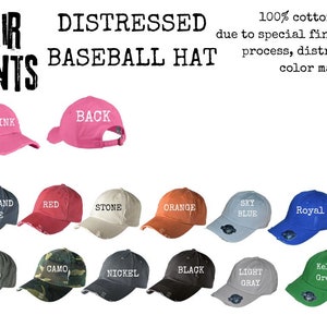 Team Spirit Distressed Hat. Embroidered Mascot Hat. School Spirit Hat ...