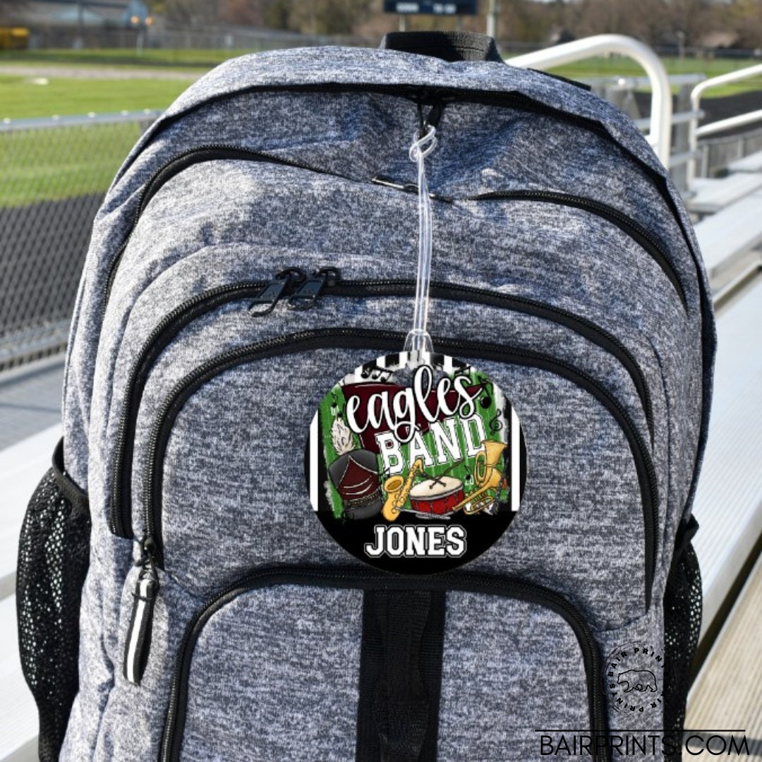 Marching Band Bag Tag. Aluminum Band Tag. Gift for Band Member. School ...