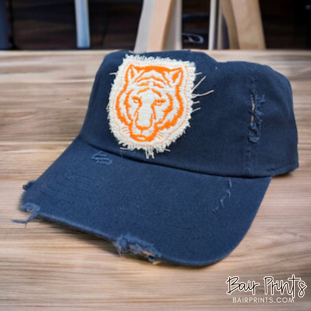 Tiger Emboridered Hat. Wildcats Hat. Embroidered Mascot Hat. School ...