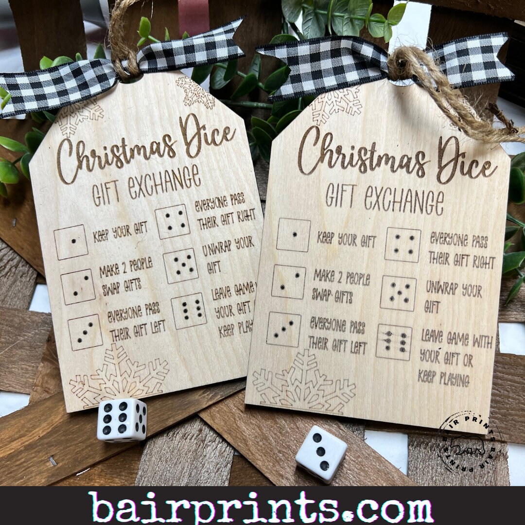 Christmas Dice Gift Exchange. Christmas Present Exchange Game. - Etsy