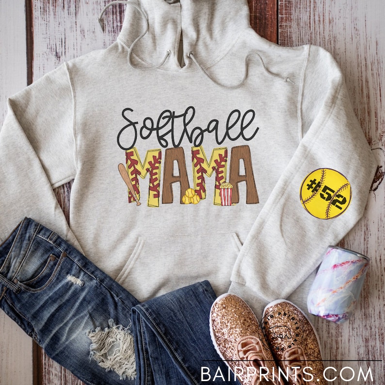 Softball Mama Shirt. Custom Softball Mom Shirt. Personalized Softball ...