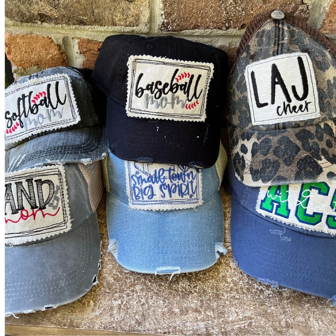 Custom Rag Patch Hat. Embroidered Hat With Raggy Patch. Custom ...