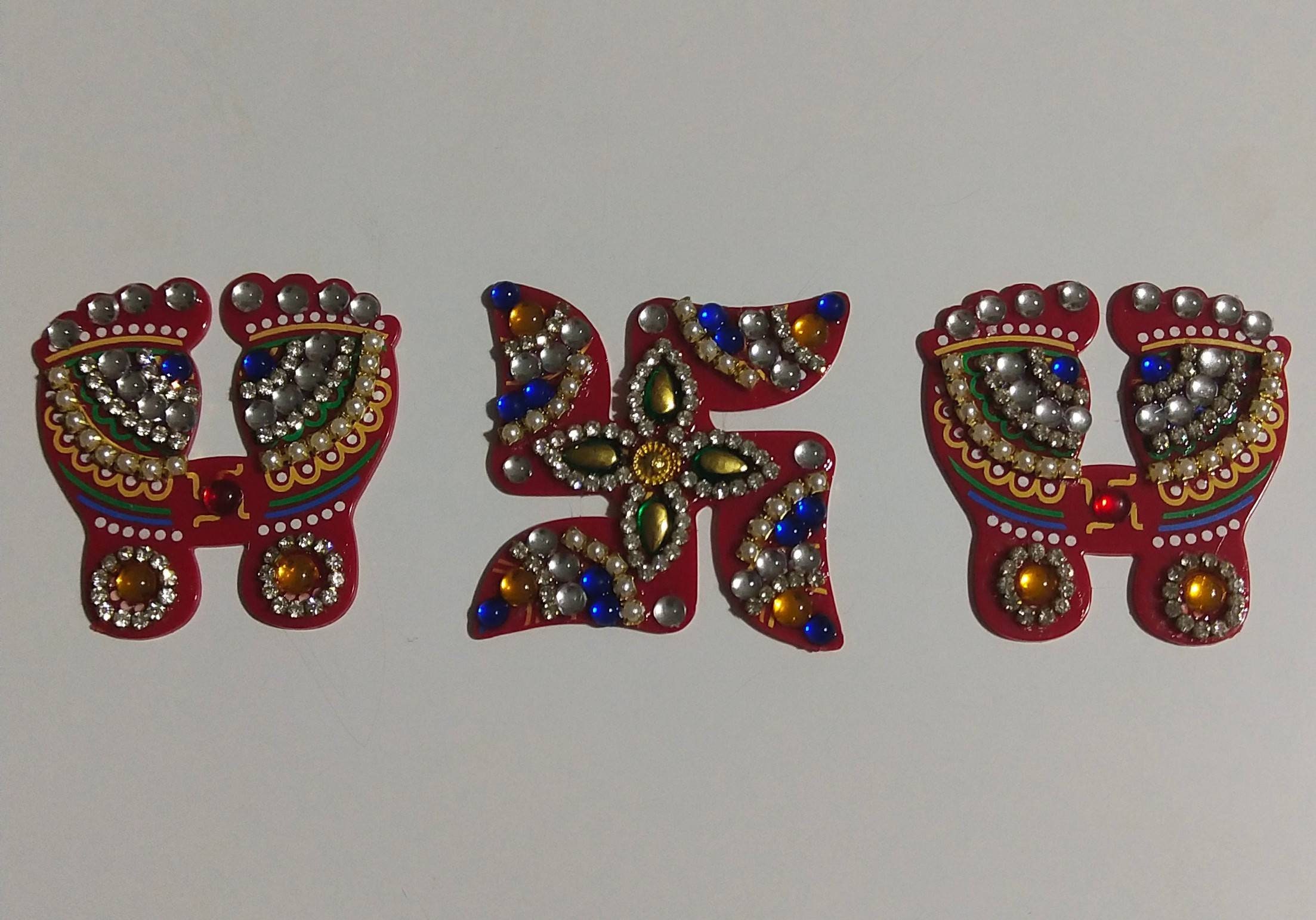 Decoration Lakshmi Pagla With Swastik Rangoli Home Decor - Etsy Australia