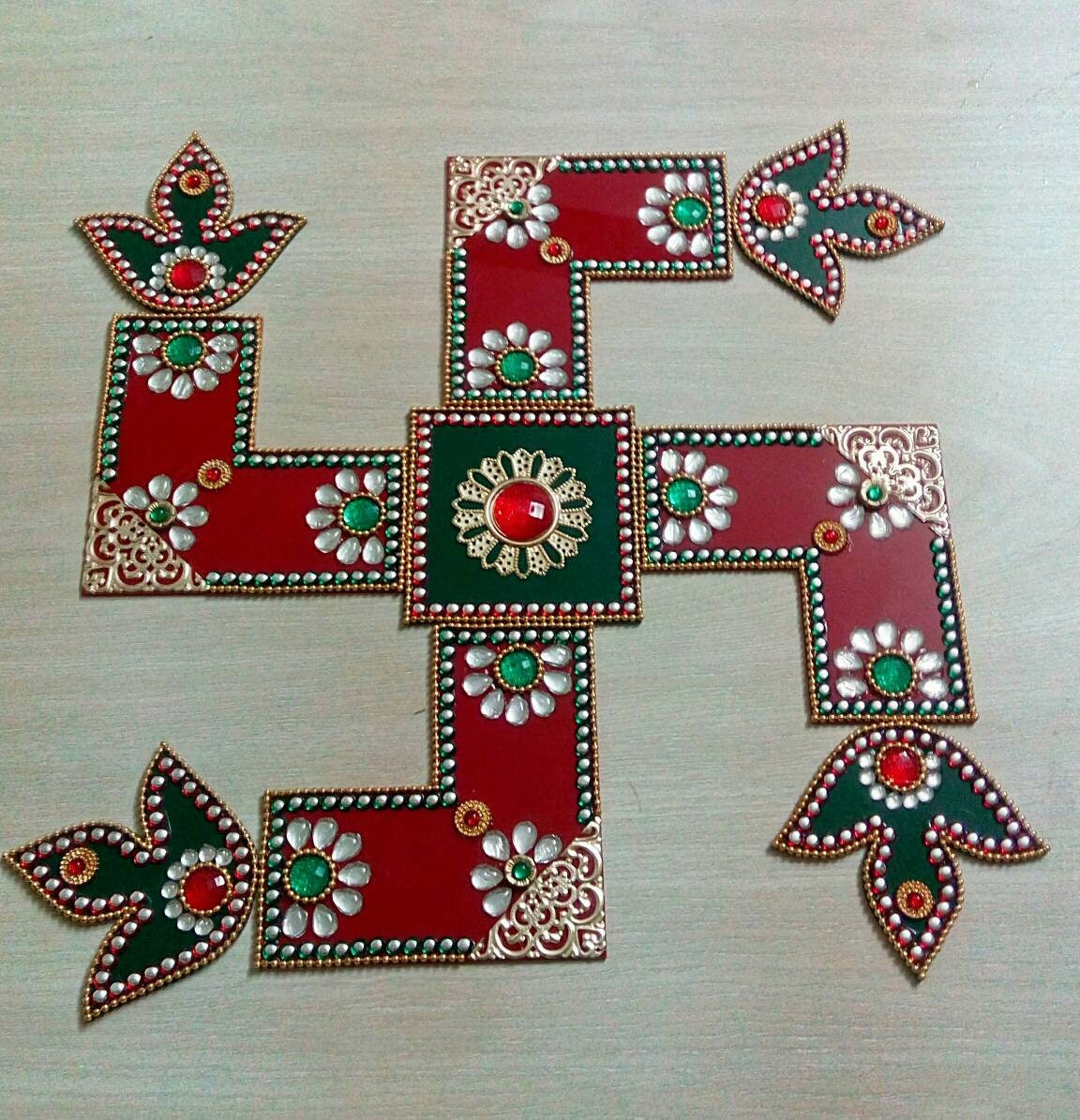 Wedding return gift Acrylic Marble Swastik Rangoli Ganesh | Etsy