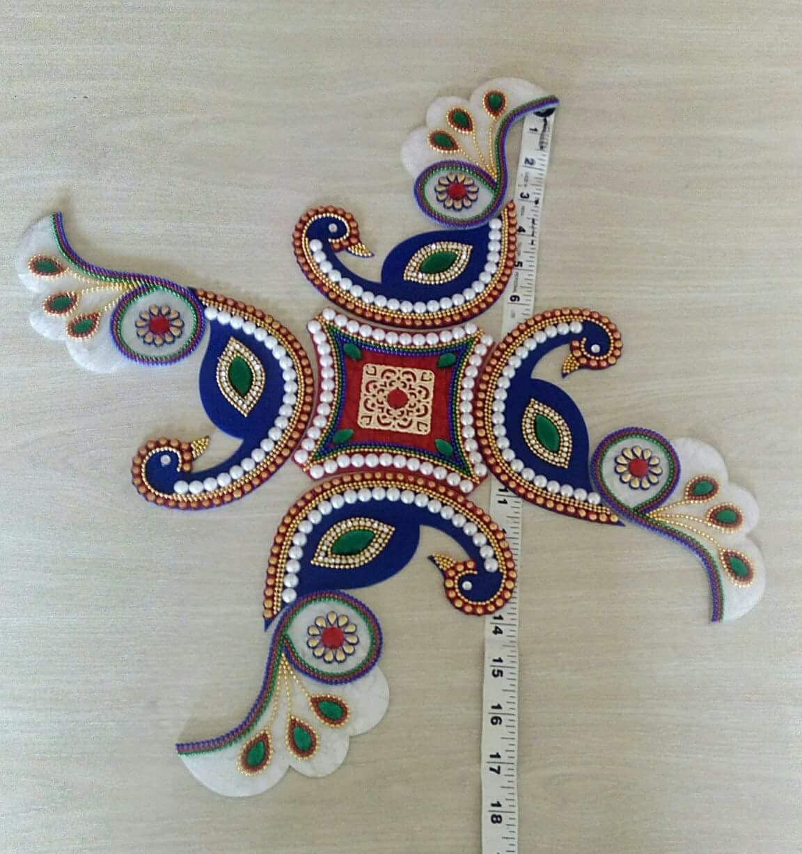 Diwali Decor Peacock Rangoli, Wedding Decor, Wedding Return Gift ...