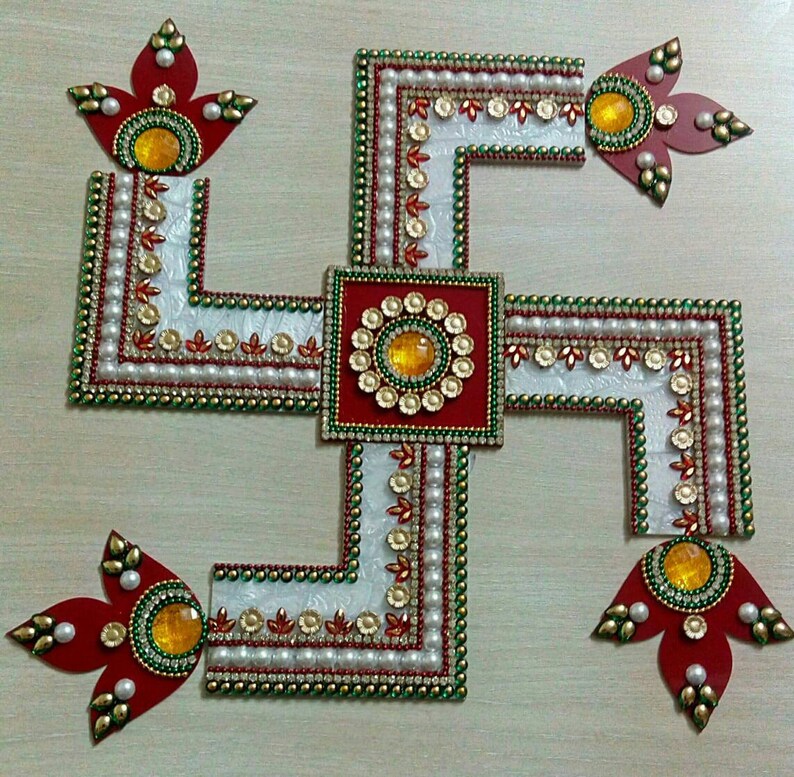 Wedding return gift Acrylic Marble Swastik Rangoli Ganesh | Etsy