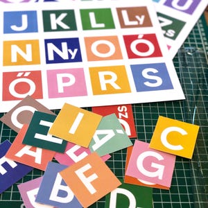 English Alphabet Letters Printable for Kids 5x5 Cm ABC Flashcards ...