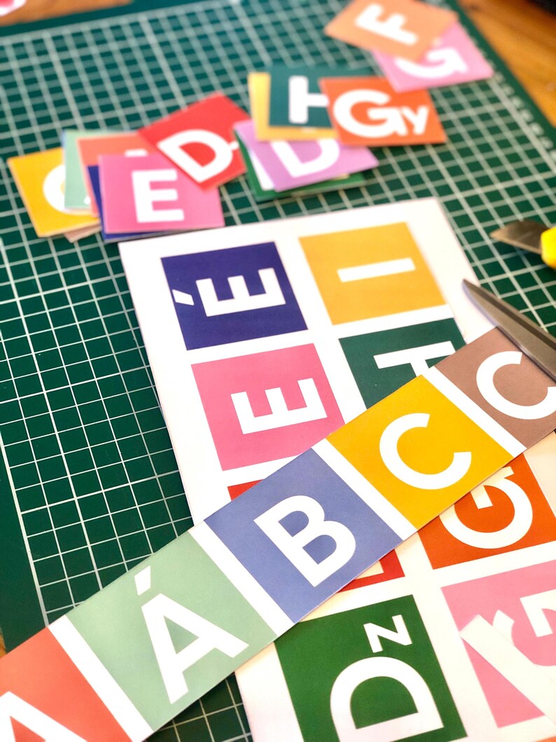 Romanian Alphabet Letters Printable for Kids ABC Flashcards Educational ...