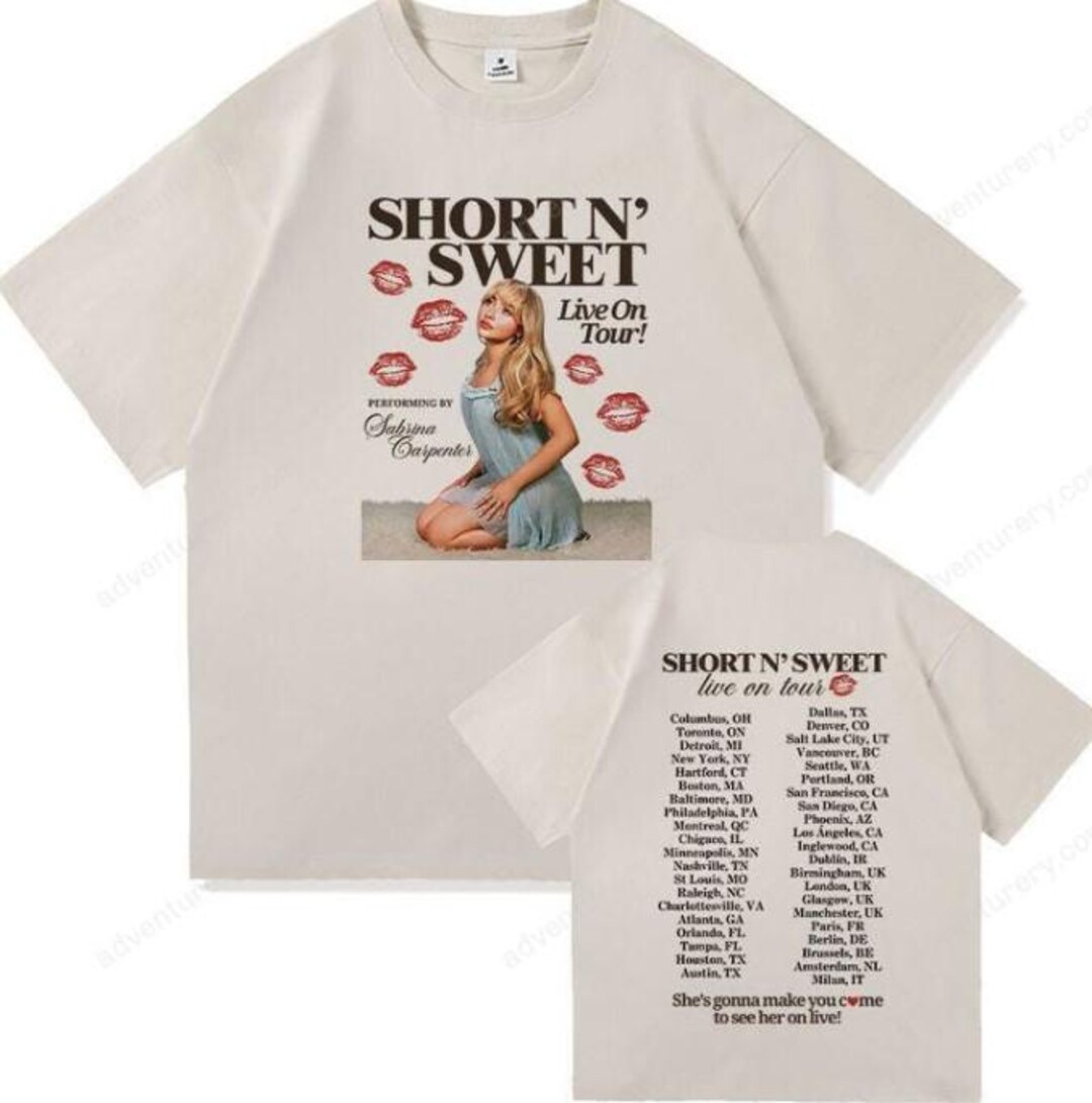 Sabrina Carpenter Short N Sweet Tour Shirt 2025 Concert Merch Graphic ...