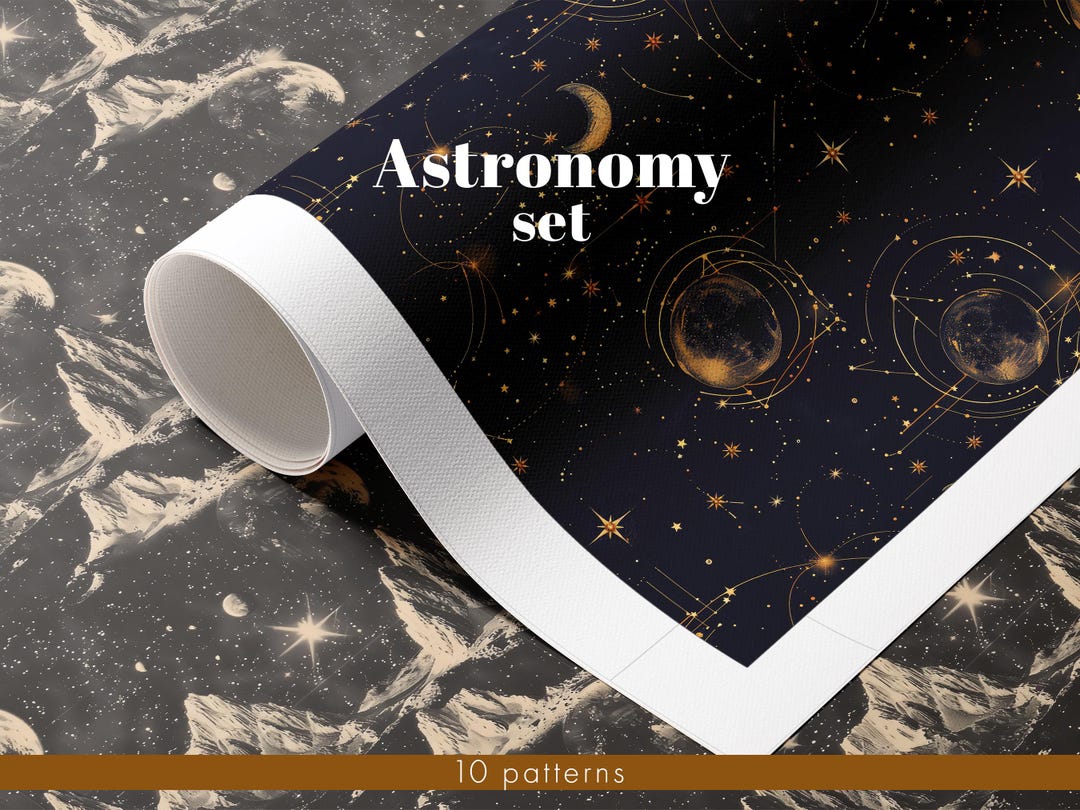 Astronomy Patterns Vintage Astronomy Papers Antique Cosmic Collage ...