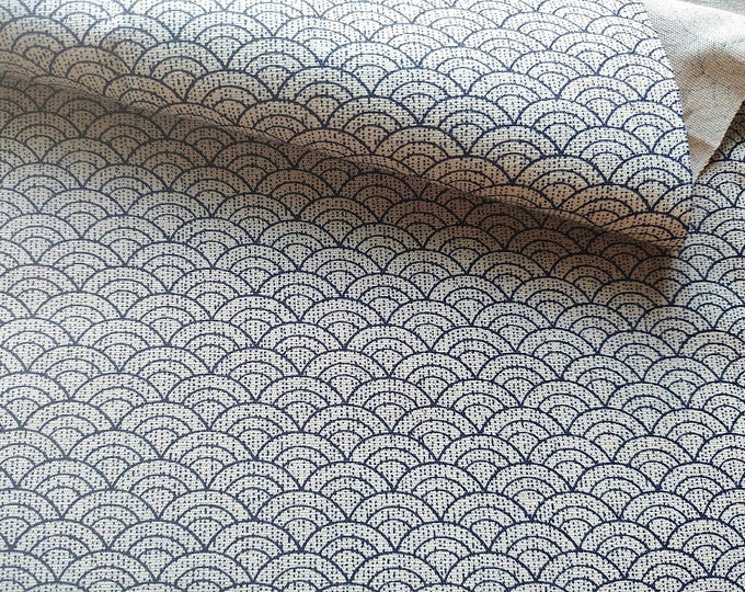 Japanese Fabric, Seigaiha, Wave, Retro Spirit, Vintage, Geometric ...