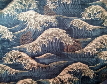Blue Wave Fabric - Etsy