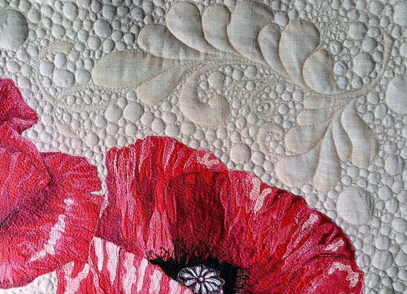 PDF Art Quilt Pattern "poppy 3" - Etsy